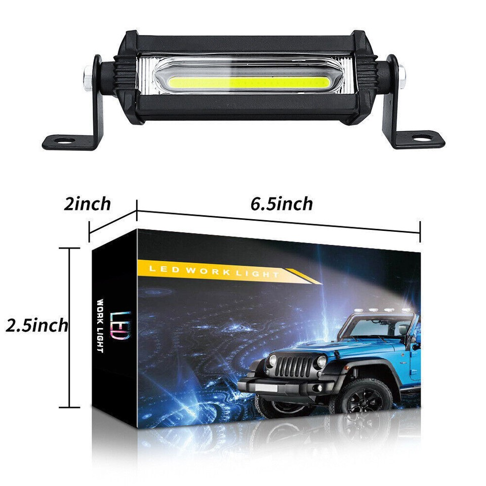 2pcs 4inch LED Light Bar Slim Single Row Work Light Truck SUV Off-Road ...