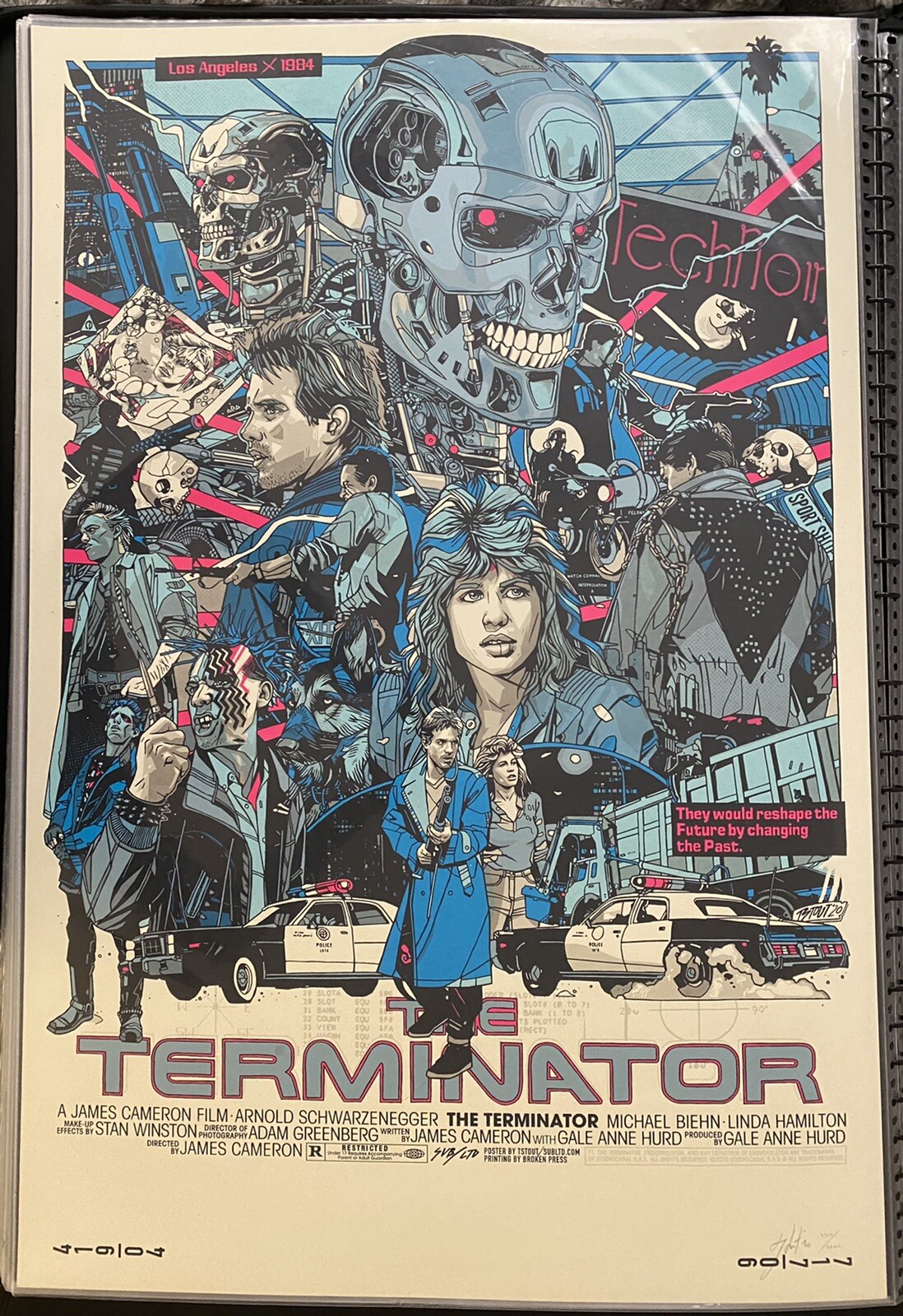 The Terminator 2020 Tyler Stout Signed Numbered Limited Print Movie ...