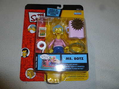NEW ON CARD THE SIMPSONS MS. BOTZ FIGURE SERIES 14 INTELLI-TRONIC ...