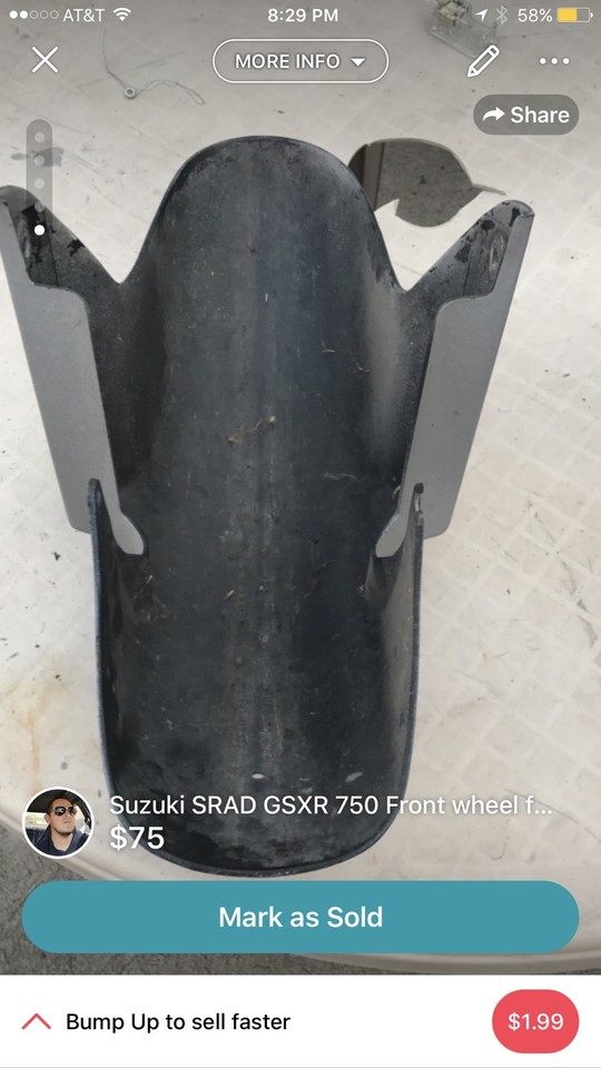 1999 GSXR SRAD 750 Front Wheel Fairing | eBay