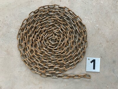 old used rusty chains anchor bouy shackle mooring chain shackle Loop | eBay