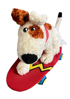VTG Rare Great American Toy Co. Dog Riding Skateboard Plush Stuffed ...