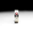 Elegant Super 925 Sterling Silver Ring With Red Ruby and four brilliant ...