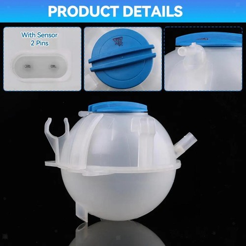 Coolant Radiator Reservoir Tank with Lid for VW Golf Rabbit R32 Durable ...