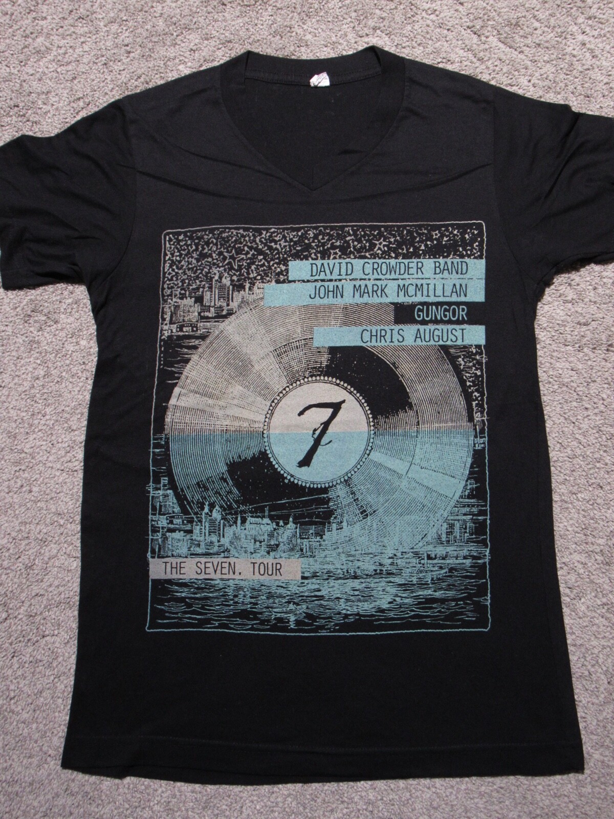 DAVID CROWDER BAND 2011 7 Tour T-SHIRT Mens S John Mark McMillan Gungor ...