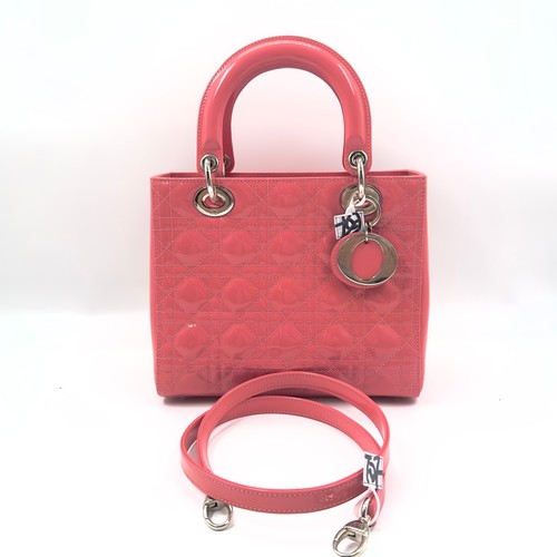 Pre-Owned Christian Dior CD Patent Cannage Lady Dior Bag Excellent ...