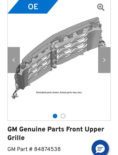 2024 2025 Chevrolet Traverse Z71 Front Upper Grille (part #84874538 ...