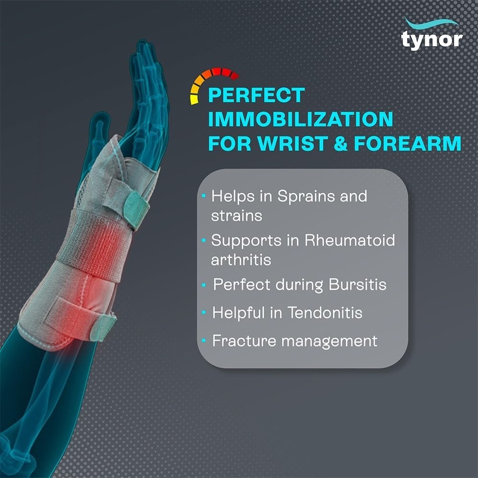 TYNOR Wrist & Forearm Splint For Carpal Tunnel, Arthritis, Sprains ...