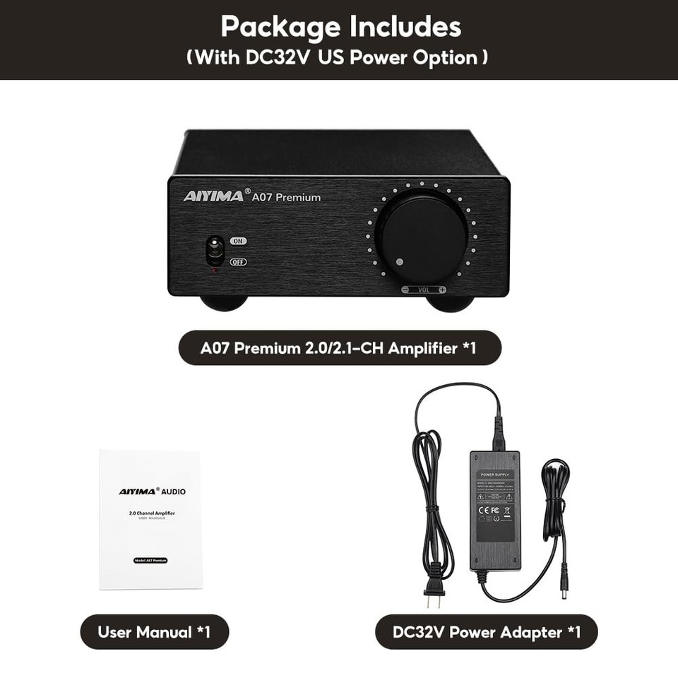 A07 Premium TPA3255 Power Amplifier 300Wx2 HiFi Class D Amp Mini 2 ...