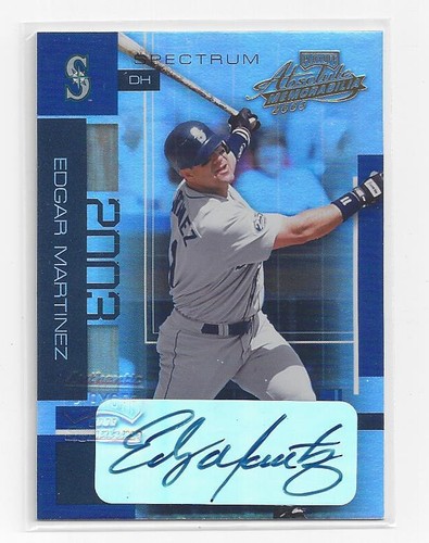EDGAR MARTINEZ AUTOGRAPHED PLAYOFF ABSOLUTE 2003 BASEBALL CARD | eBay