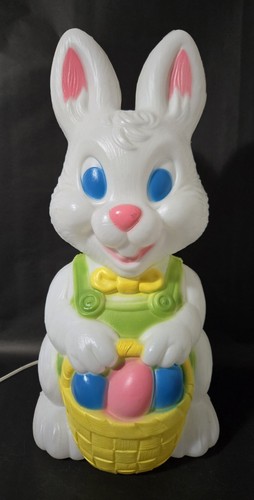 Vintage Easter Bunny Rabbit Blow Mold General Foam Plastics 19" Tall | eBay