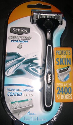 Schick Quattro Titanium Razor Handle New Sealed | eBay