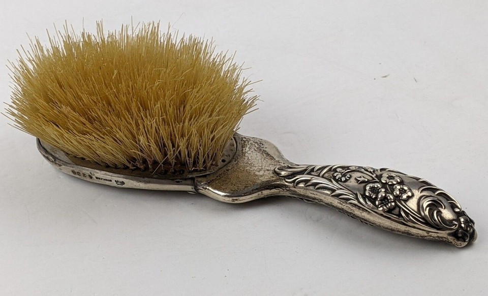 Sterling Silver Antique Hair Brush 1890 Whiting Dresden Pattern 7.5 ...