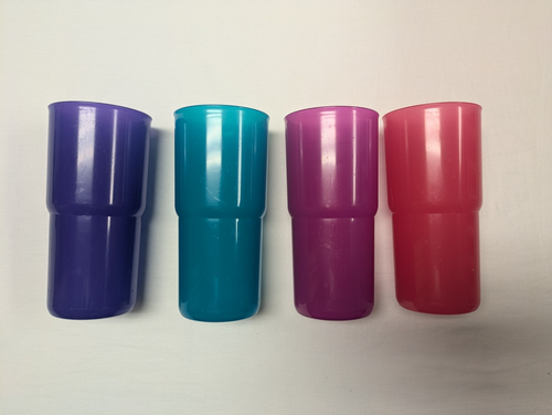 4 Pc Tupperware Tumbler Cups Tabletop 18 oz J Aqua Raspberry Purple ...