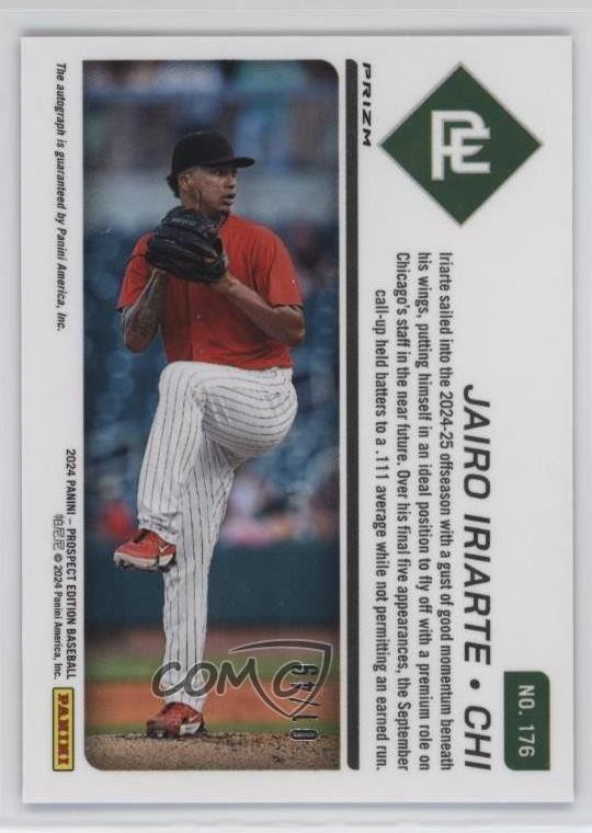 2024 Prospect Edition Purple Scope Prizm Signatures /49 Jairo Iriarte ...