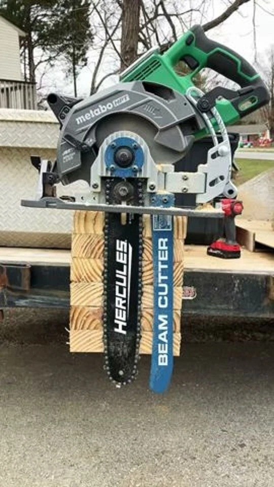 12" Circular Saw Beam Cutter Attachment Chainsaw Beam Saw Cutter Bar ...