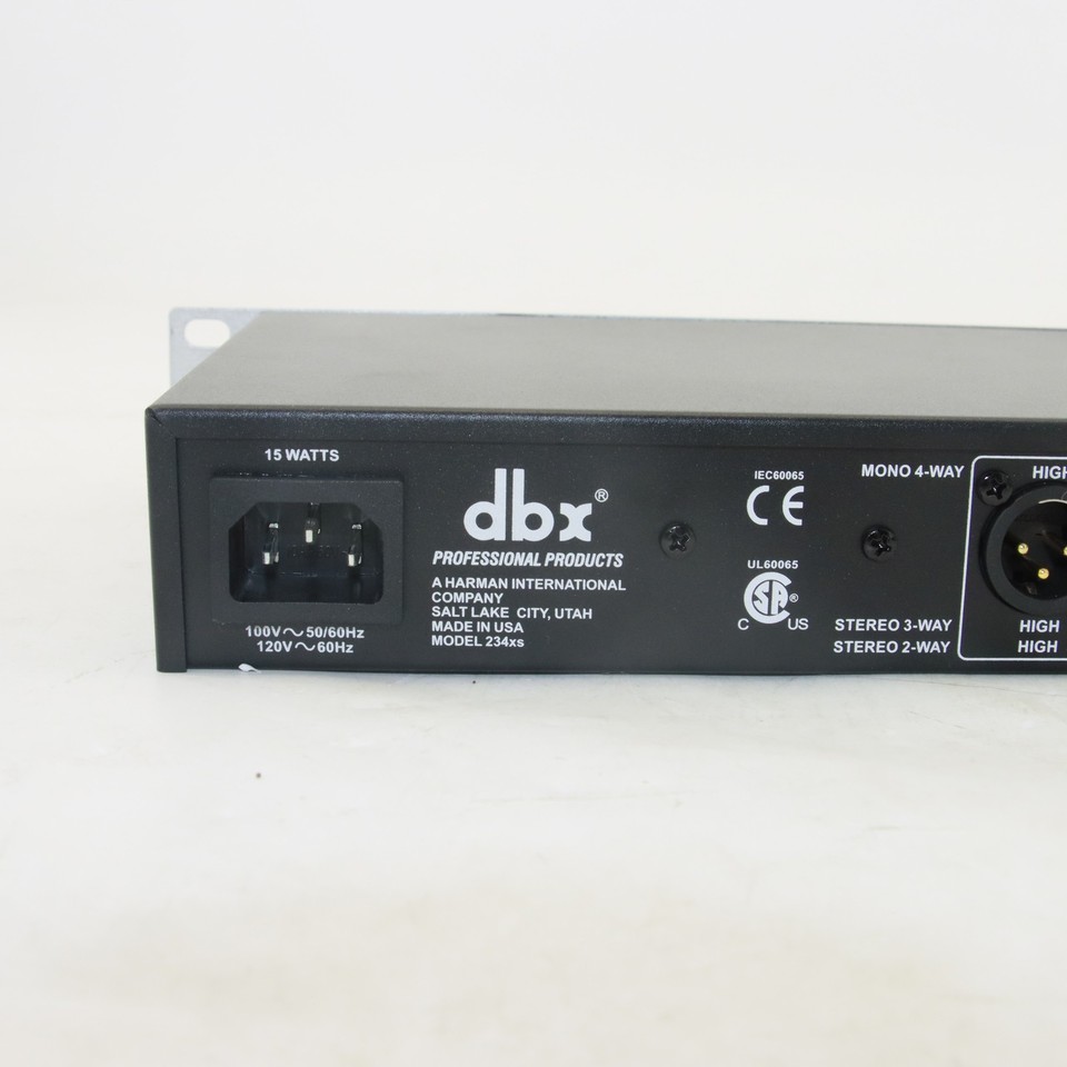 DBX 234XS 2/3Way Crossover Stereo Electronic 4-Way Mono Audio Device ...