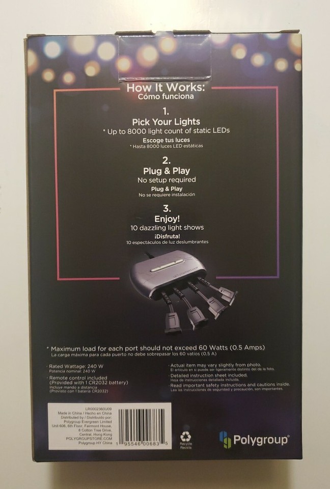 New Lumations LED Light Wizard Christmas Halloween Light Show Remote ...