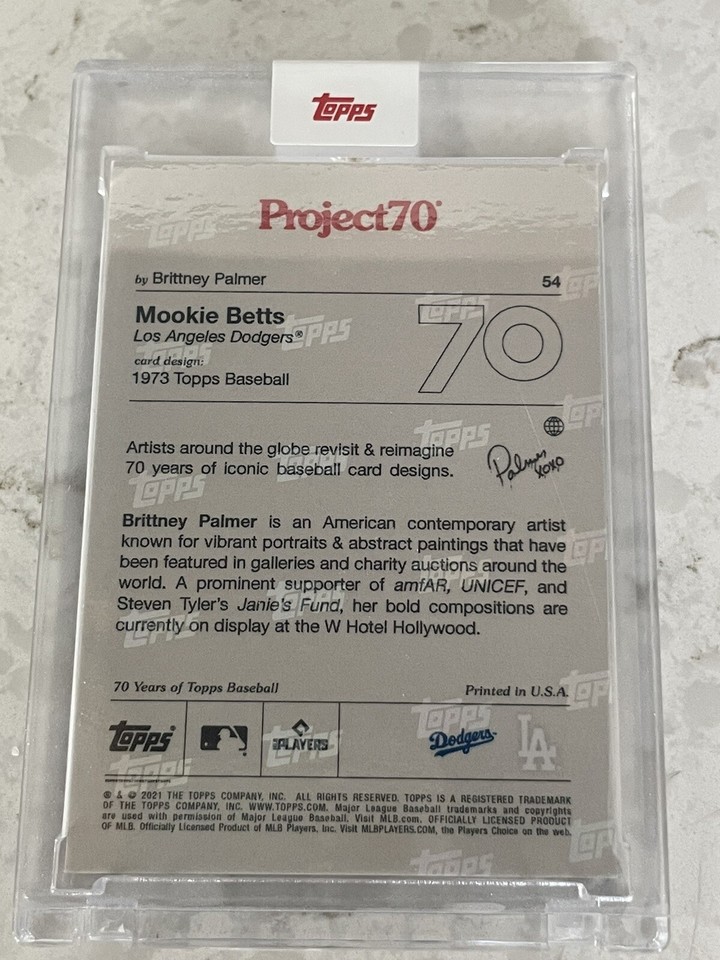 2021 Topps Project 70 Card #54 - MOOKIE BETTS - by Brittney Palmer | eBay