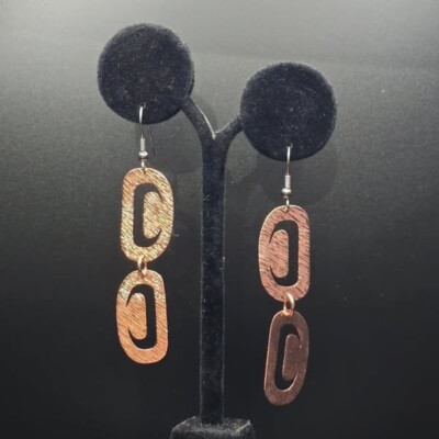 Northwest Coast Native Art stunning Textured Ovoid Copper earrings | eBay