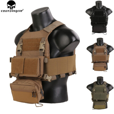 Emerson Tactical Low Vis Slick Armor Plate Carrier Vest Placard SACK ...