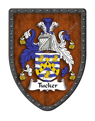 Tucker Family Crest Coat of Arms Hanging Shield SH503P-DG-HG | eBay
