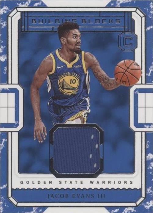2018-19 Panini Cornerstones - Building Blocks Memorabilia Jacob Evans ...