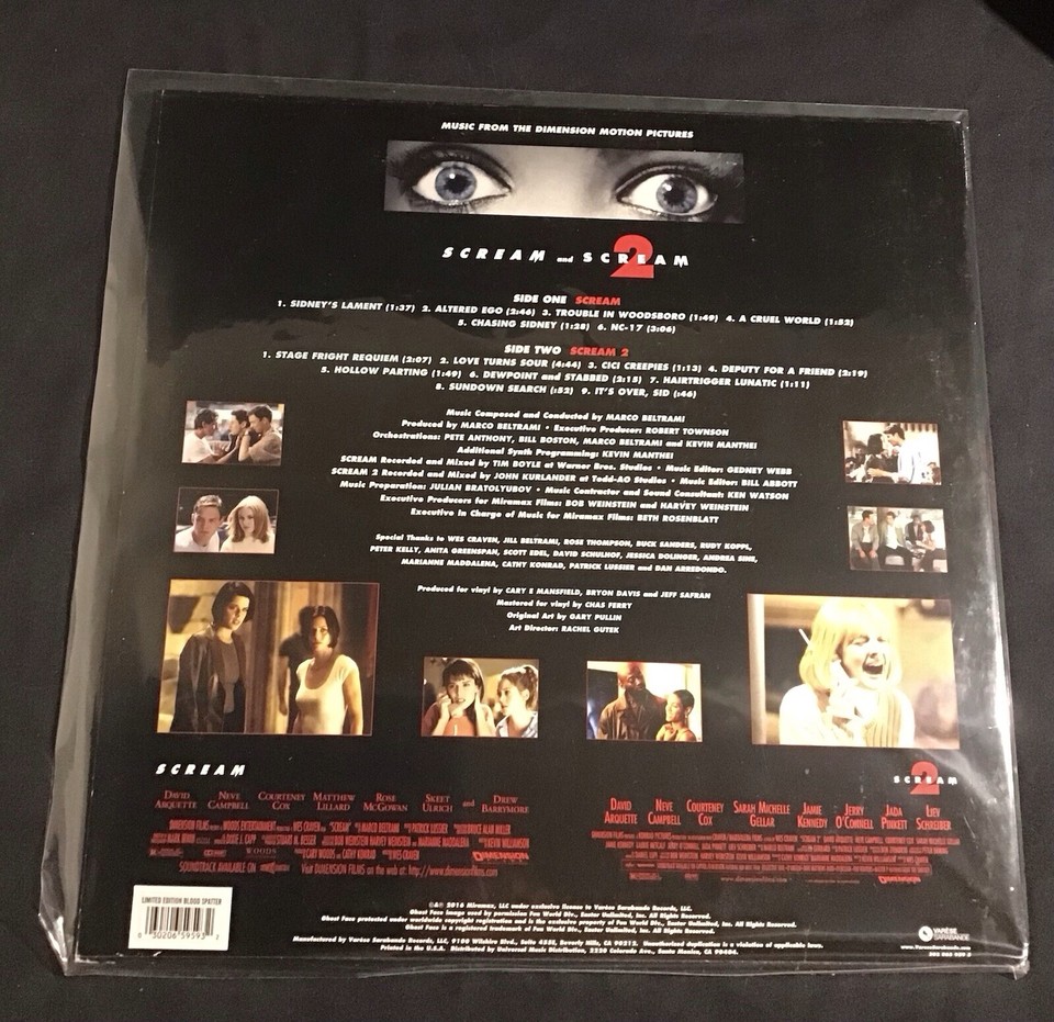 SCREAM & SCREAM 2 Collector’s LP Vinyl Album Movie Soundtrack | eBay