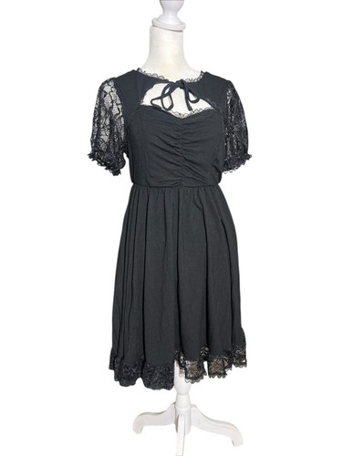 Hot Topic Dress Womens Fairy Grunge Whimsigoth Lace Skater Y2K ...
