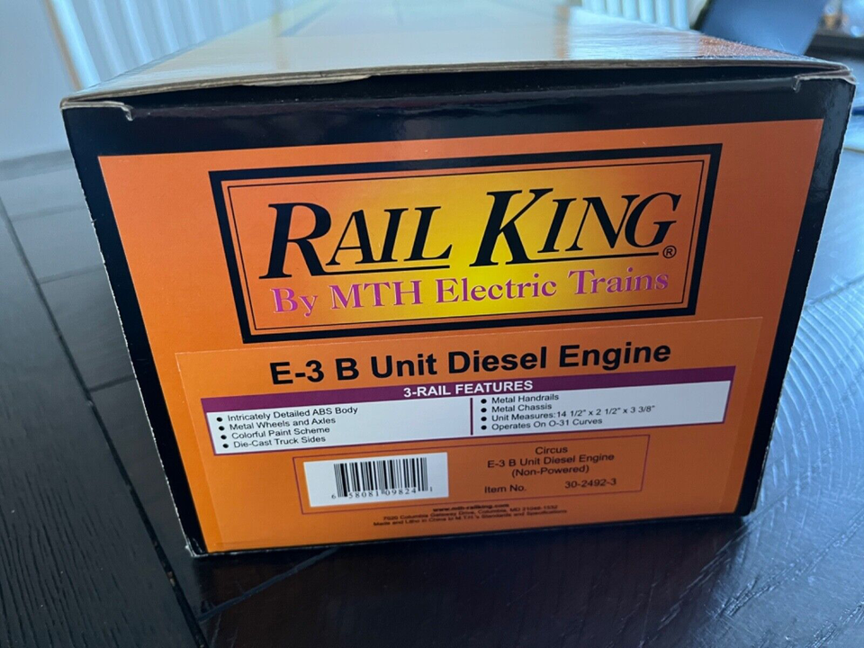 MTH RAIL KING CIRCUS TRAIN E-3 B-UNIT DIESEL LOCOMOTIVE NEW IN BOX | eBay
