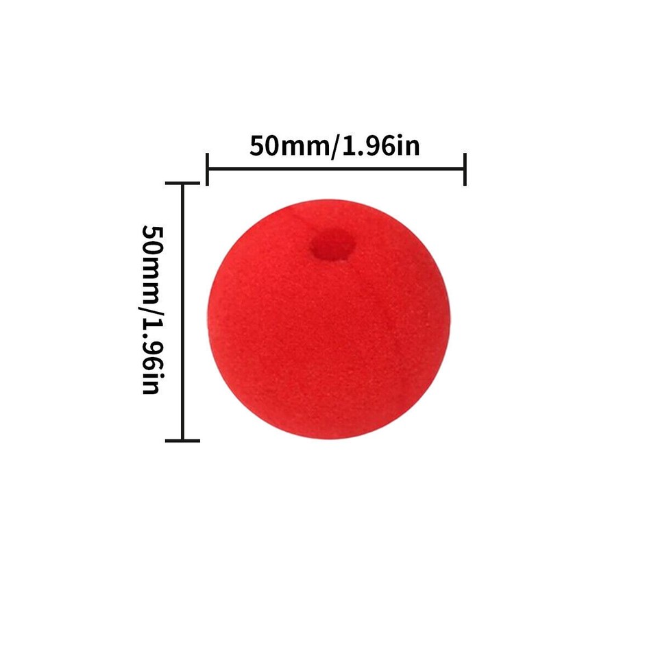 50mm Red Sponge Balls Red Sponge Clown Nose Clown Nose Reusable for Red ...