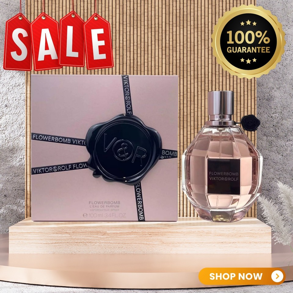 Flowerbomb by Viktor & Rolf 3.4 oz 100ML Eau De Parfum Brand New Sealed ...
