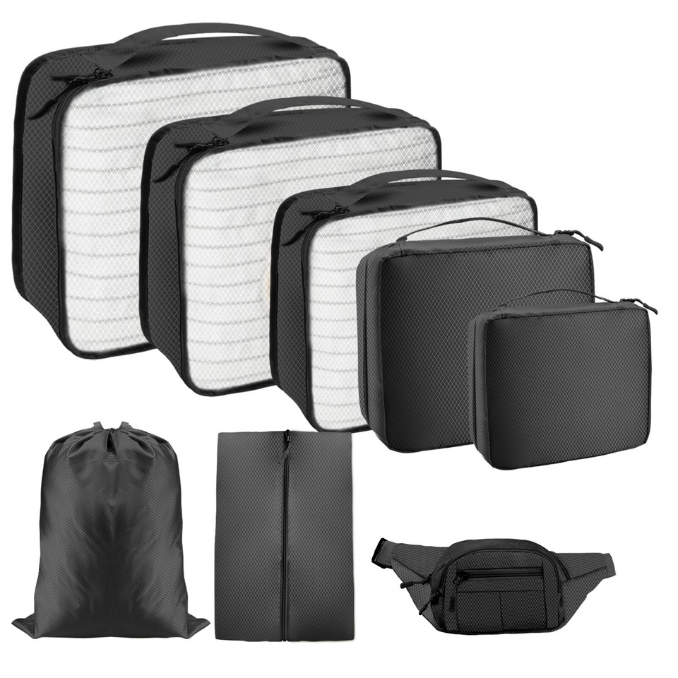 8PCS Travel Luggage Organiser Set Suitcase Storage Bags Clothing ...