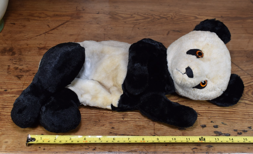 Vintage Farnell Panda Pyjama Case - Art Silk Plush - 14 Inches | eBay UK