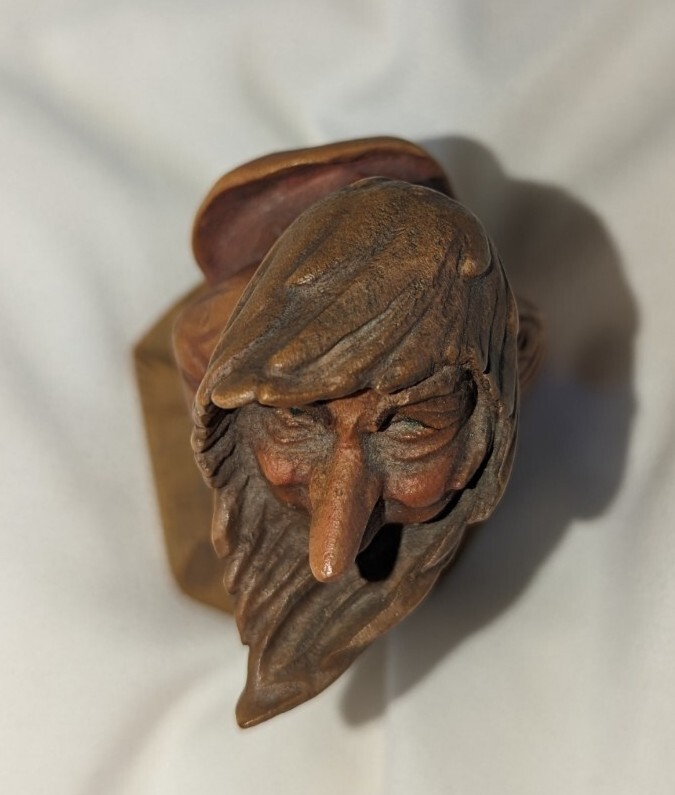 ANRI Troll Little Folk Salvans Weatherman Beard Blowing Wood Hand ...