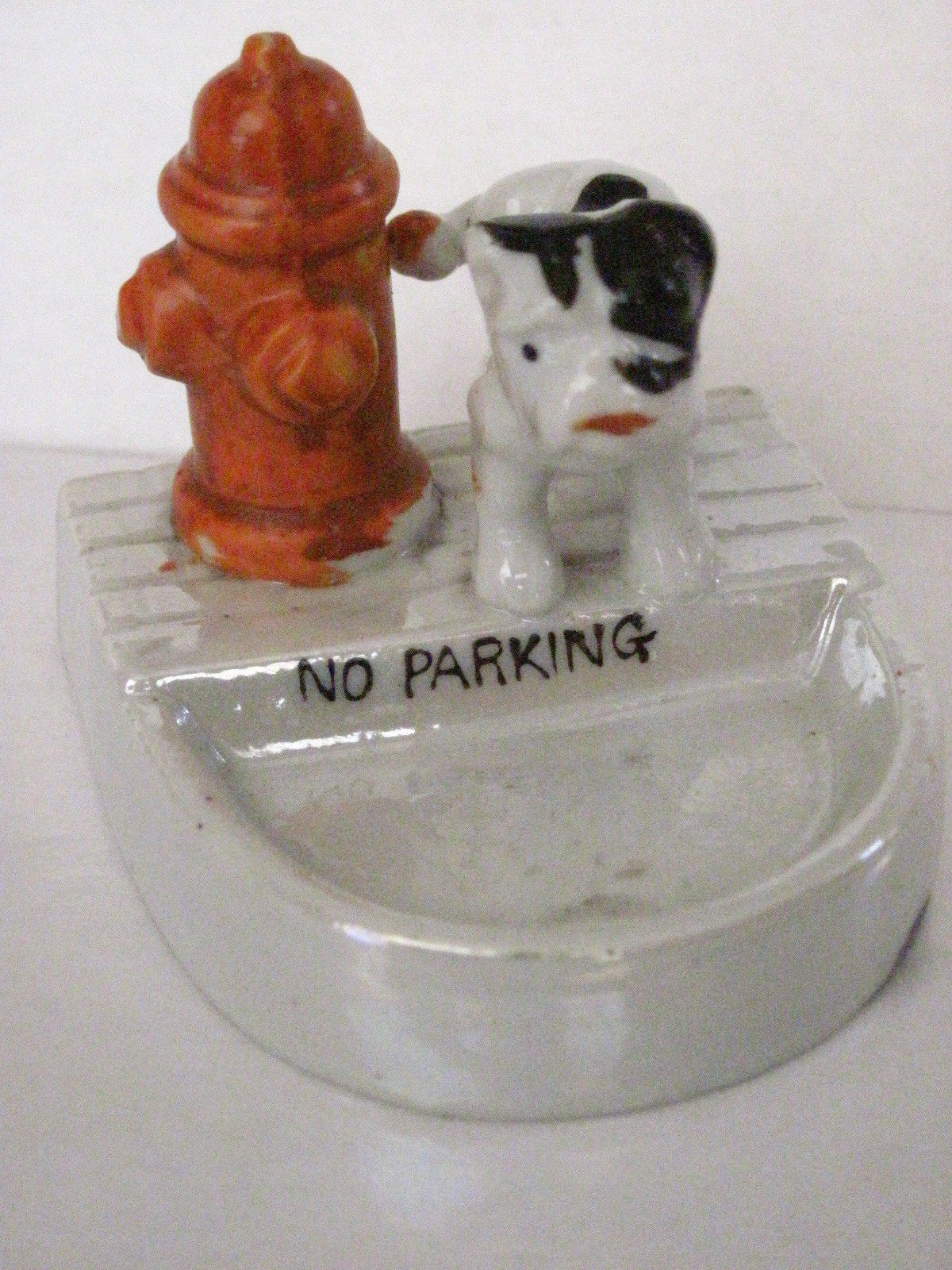 Vintage Porcelain Figurine of BullDog & Fire Hydrant On Sidewalk ...