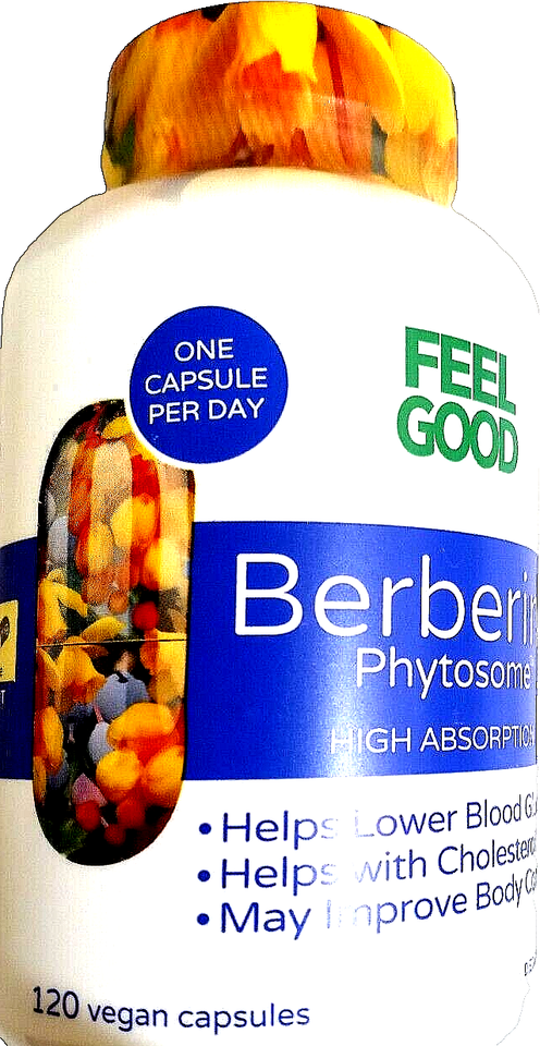 Feel Good Berberine Phytosome High Absorption 120 Capsules EXP 01/2027 ...