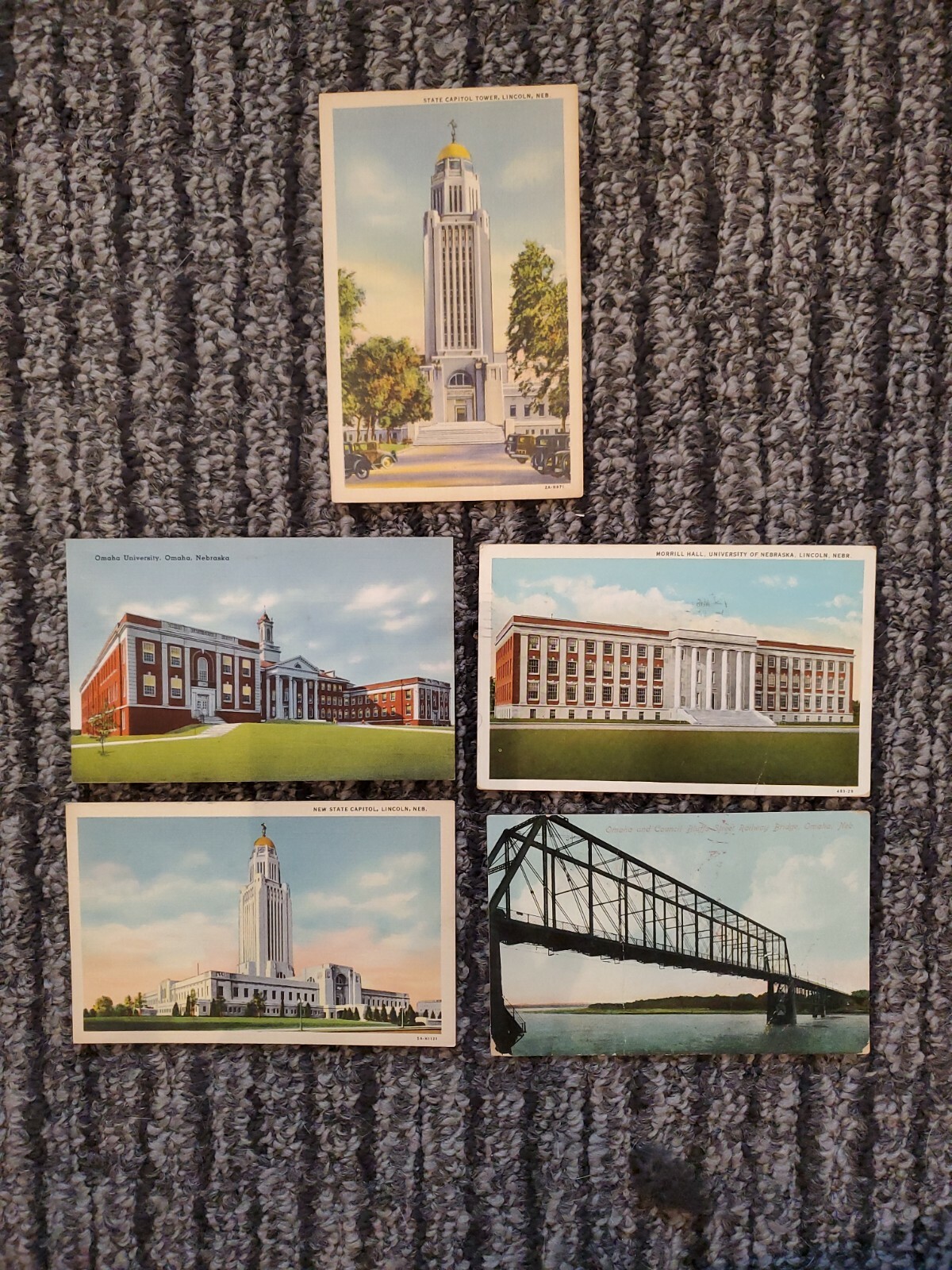 Lot Of 5 Vintage Postcards Of Nebraska Omaha Lincoln | eBay