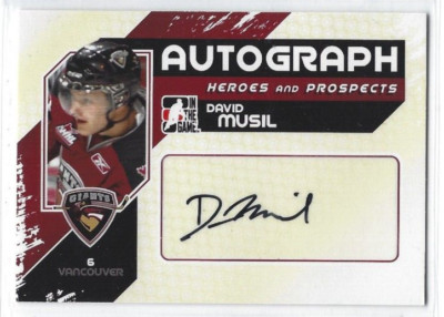 2010-11 ITG Heroes and Prospects #A-DM David Musil autograph | eBay