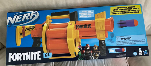 Nerf Fortnite GL Rocket-Firing Blaster 6 Rocket Drum Pump-To-Fire Fast ...