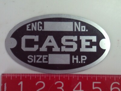 J.I. Case Oval Aluminium Tractor Engine Name Plate tag Nameplate JI | eBay