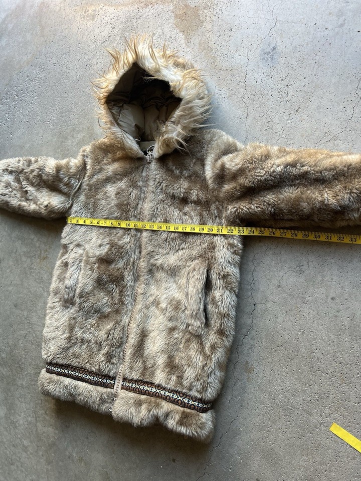 Vtg Hansa-Branta by Stearns Goose Down Winter Fur Coat Sz M Brown ...