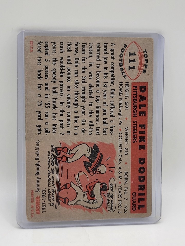 1956 Topps - #111 Dale Dodrill | eBay