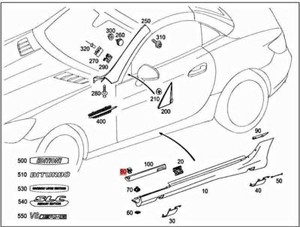 Genuine MERCEDES R172 SLC R172 SLK Mounting clip 0019913071 | eBay