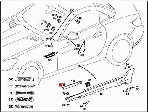Genuine MERCEDES R172 SLC R172 SLK Mounting clip 0019913071 | eBay