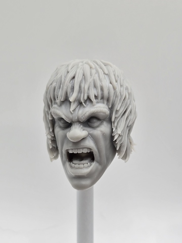 3d Printed LOU FERIGNO HULK EXTRA LARGE SMART HULK BAF HEAD 1:12 ...