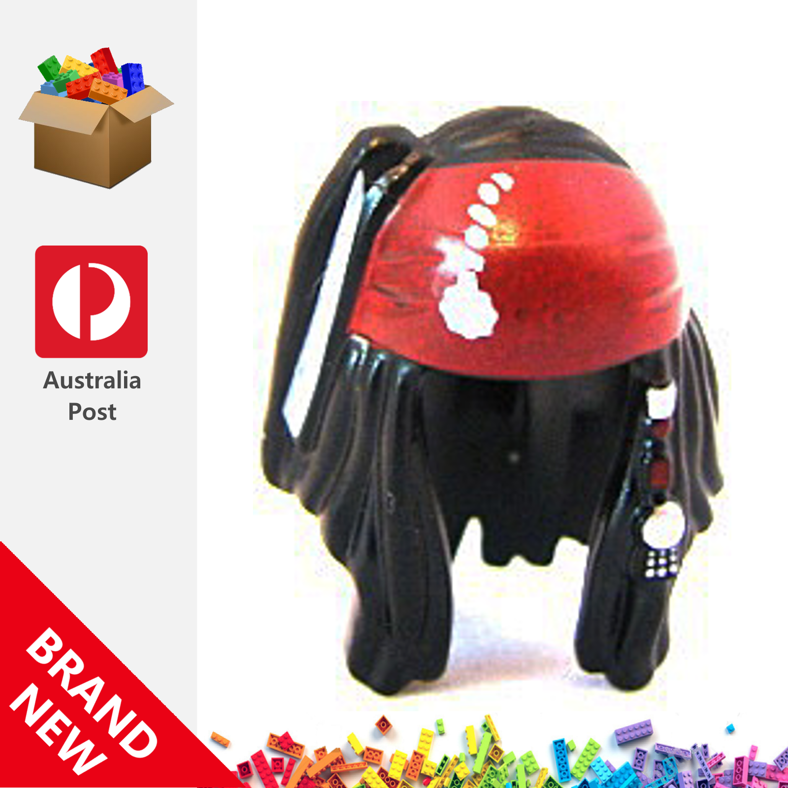 Genuine LEGO™ Black Minifigure Hair Dreadlocks with Beads 95221 4620193 ...