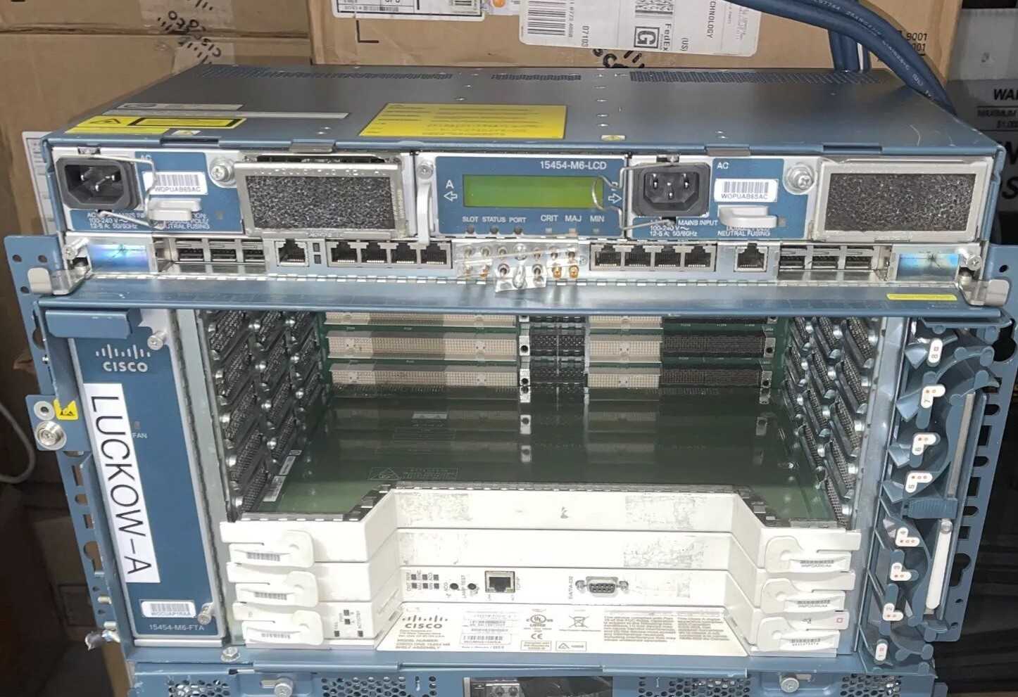 CISCO, 15454-M6-SA, ONS 15454 8 SLOT SHELF w/ control cards | eBay