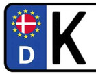 2x Kennzeichen Aufkleber DÄNEMARK Denmark Danmark Nummernschild Sticker ...