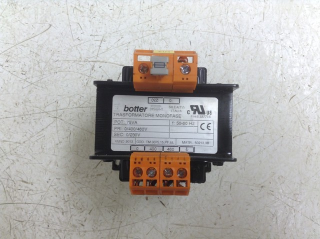 Botter 50213.38 0.075 kVA Control Transformer 75 VA TM.0075.15.PF.UL ...